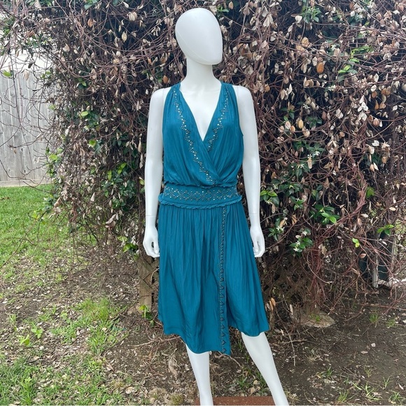 Ramy Brook Dresses Ramy Brook April Plunge Neckline Wrap Bodice